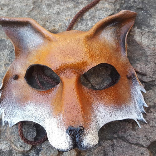 FOX Mask Leather Mask by Faerywhere - Etsy