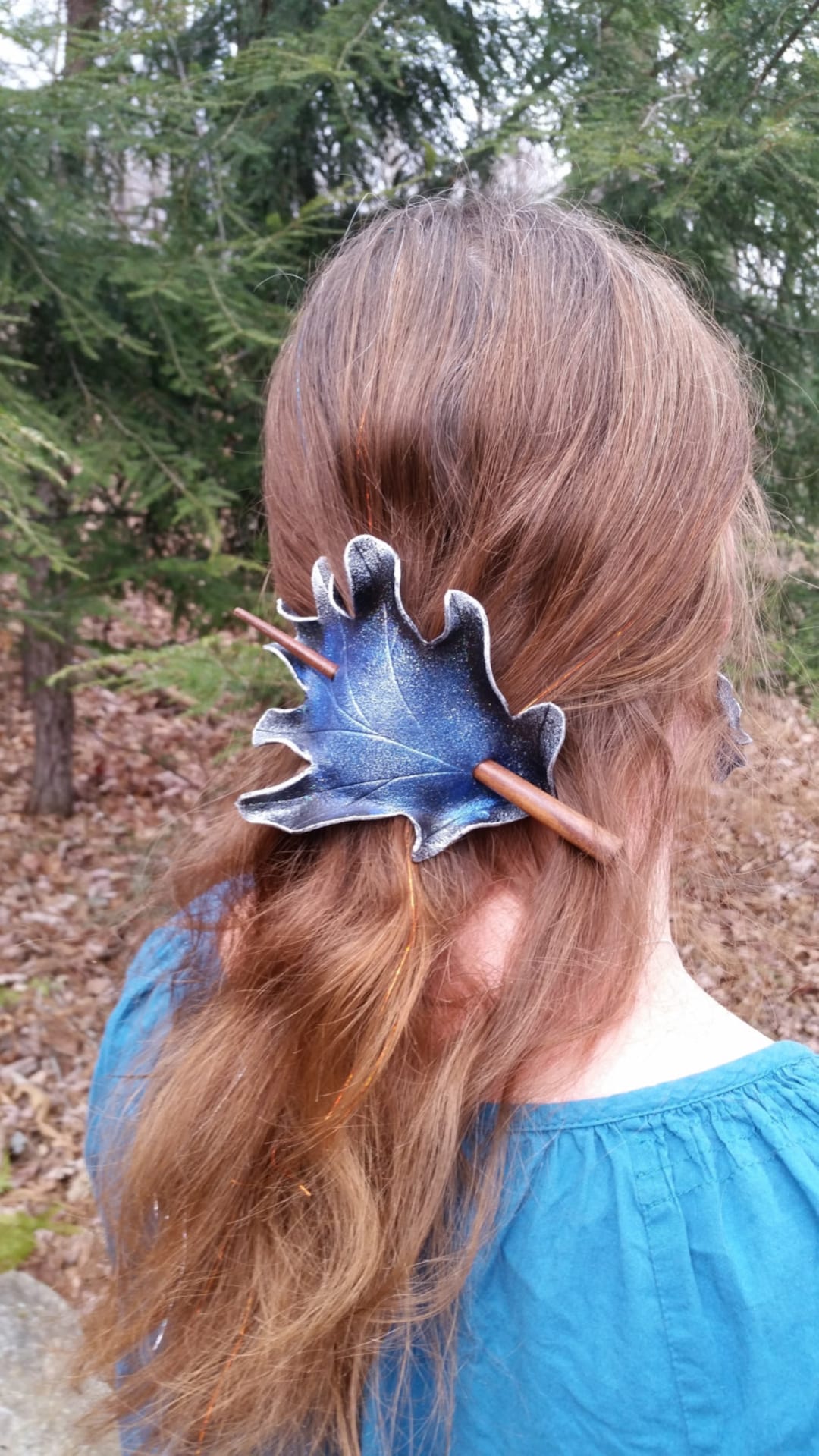 Winter White Oak Leaf Hair Cup - Etsy