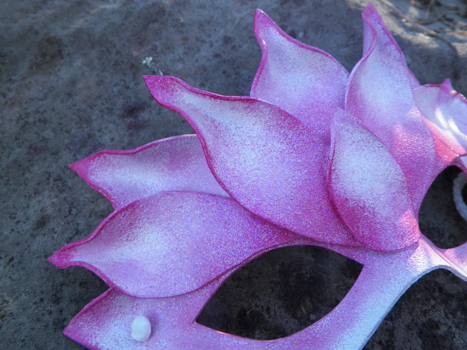 Pink Lotus Leather Mask - Etsy