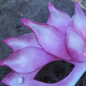 Pink Lotus Leather Mask - Etsy