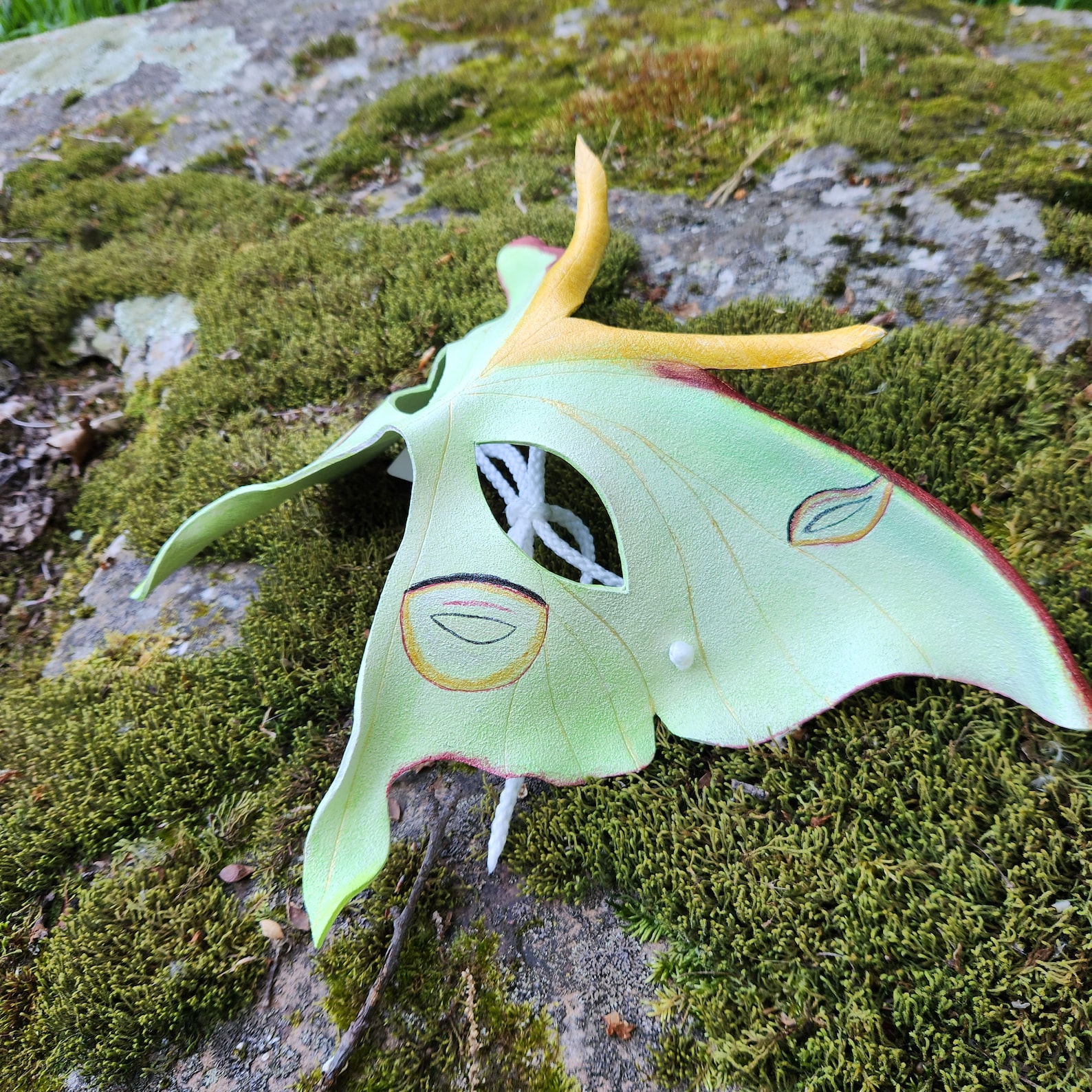 Luna Moth Leather Mask - Etsy
