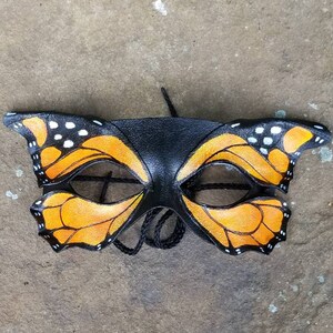 Monarch Butterfly Mask in Leather - Etsy