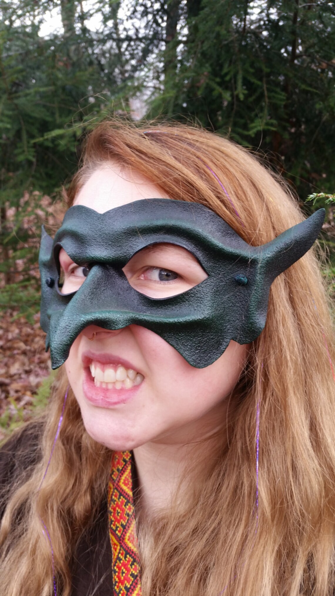 Green Goblin Leather Mask | Etsy