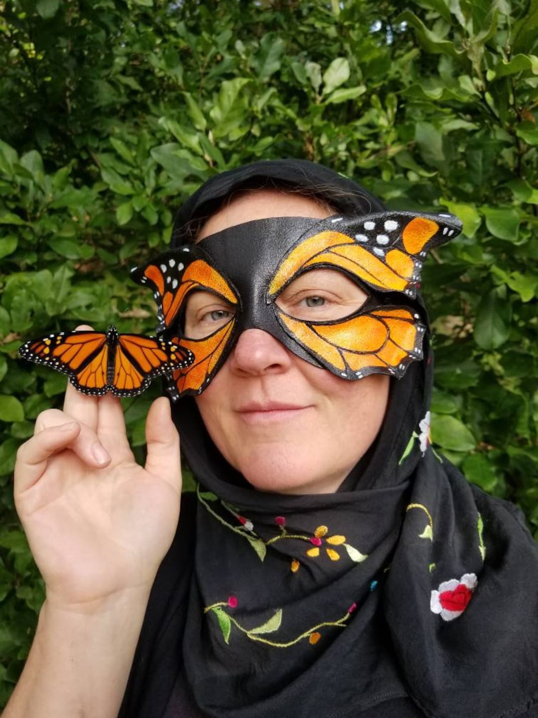 Monarch Butterfly Mask in Leather - Etsy