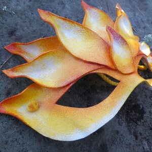 Yellow Lotus Leather Mask - Etsy