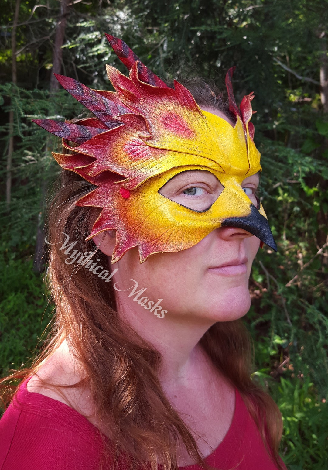 Sculpted Leather Greater Phoenix Mask - Etsy