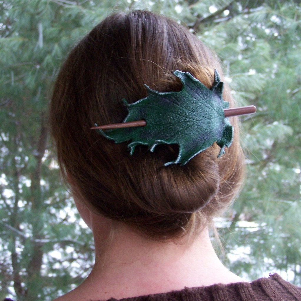 Thistle Leaf Hair Stick | Etsy