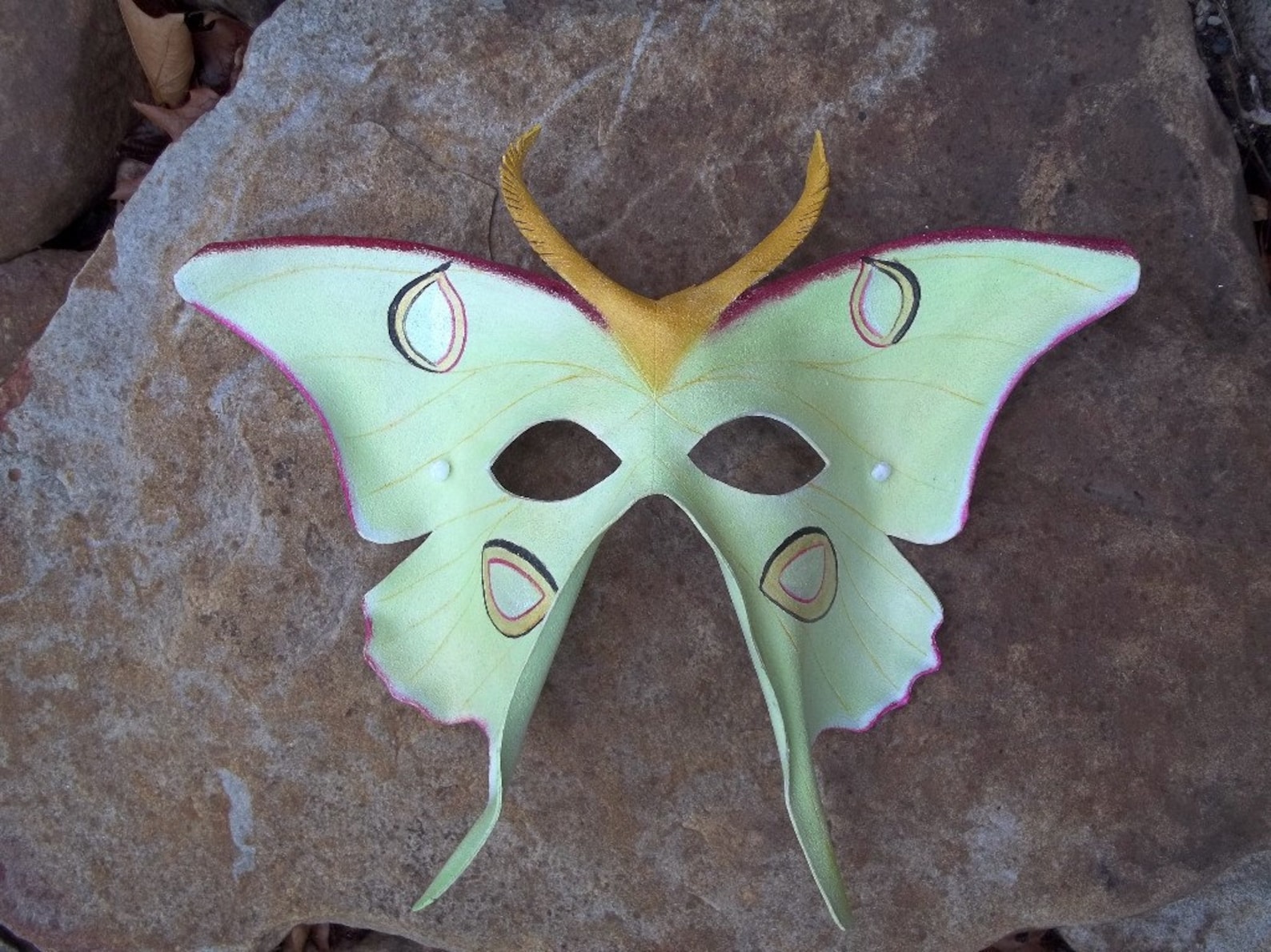 Luna Moth Leather Mask - Etsy