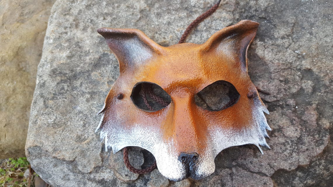 Fox Mask in Leather - Etsy
