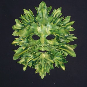 Classical Green Man Mask in Leather - Etsy