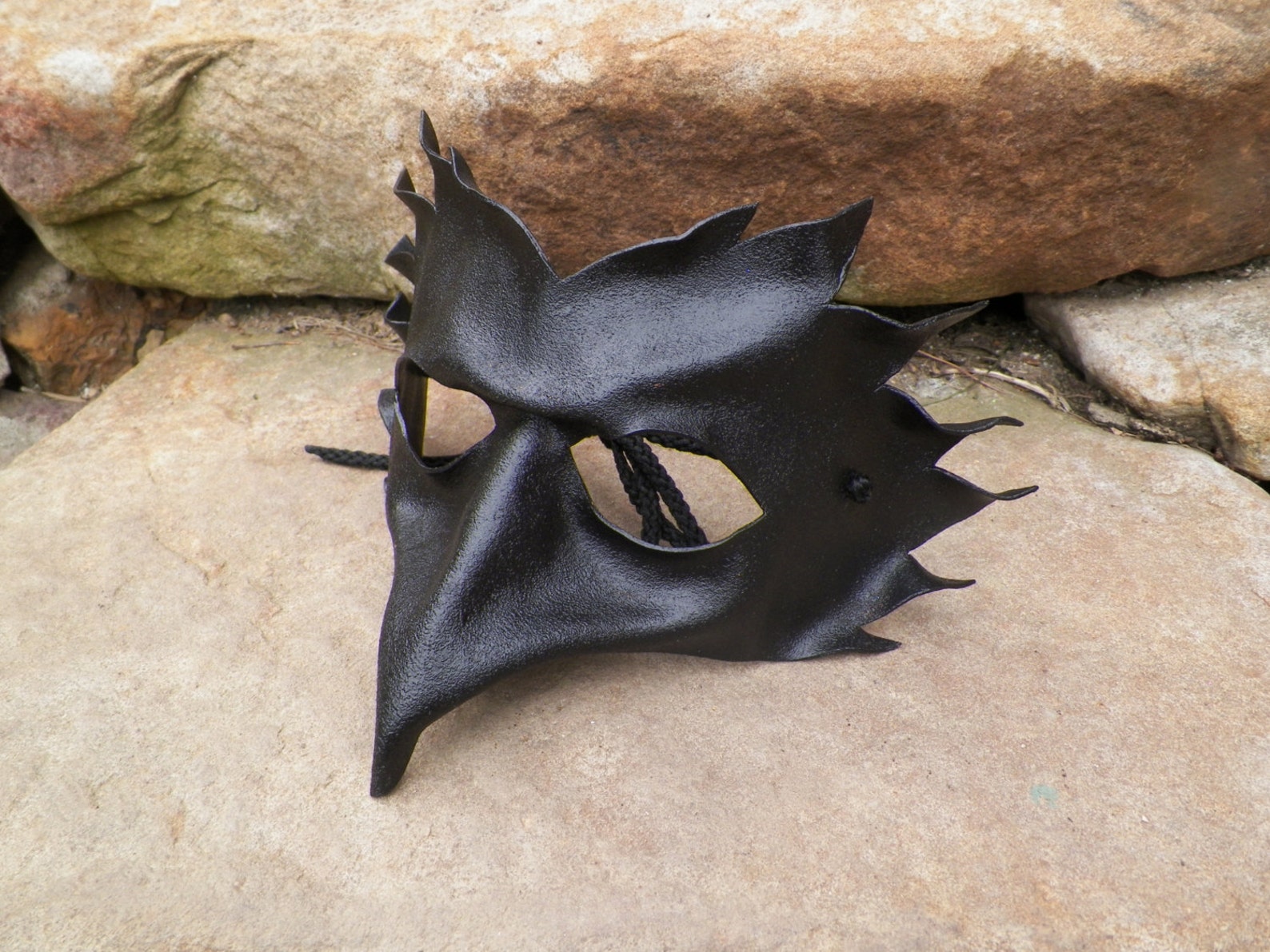 Leather Raven Mask | Etsy
