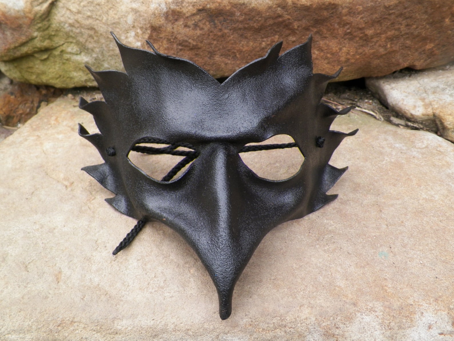 Leather Raven Mask | Etsy