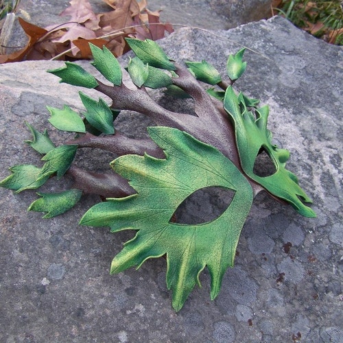 Sculptural Leather Dryad Mask - Etsy