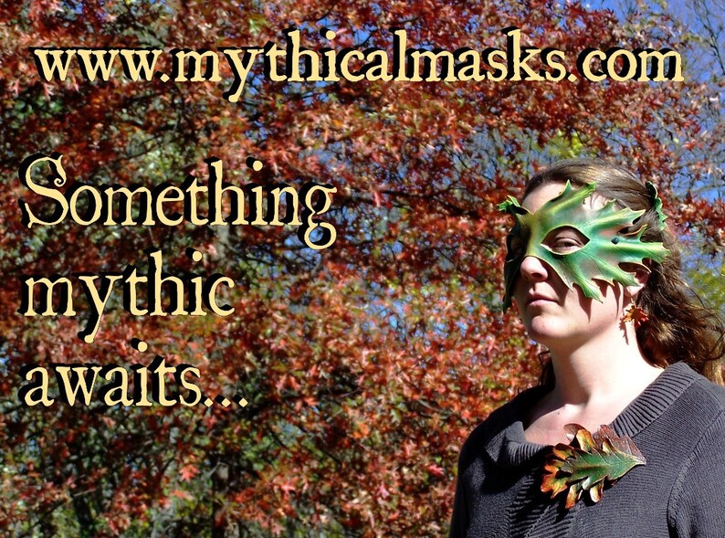 Pin Oak Leaf Green Man Mask in Green - Etsy