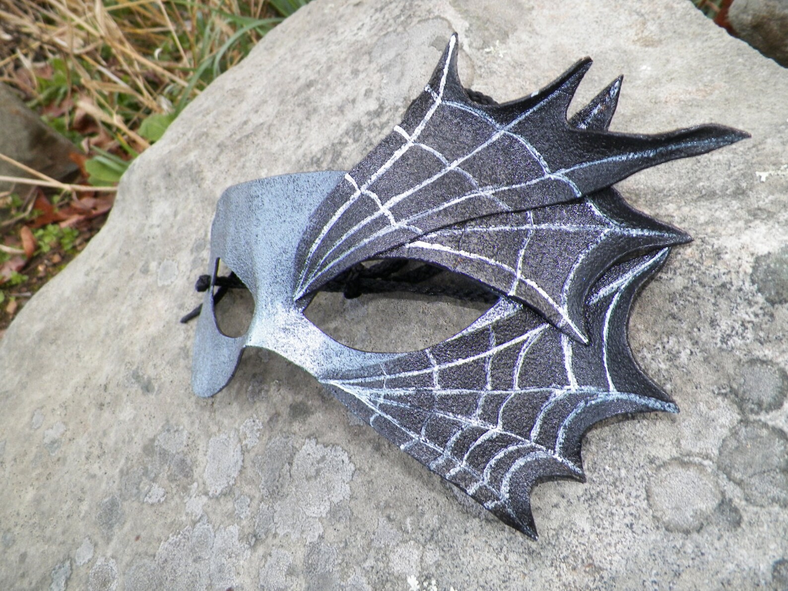 Cobweb Leather Mask - Etsy