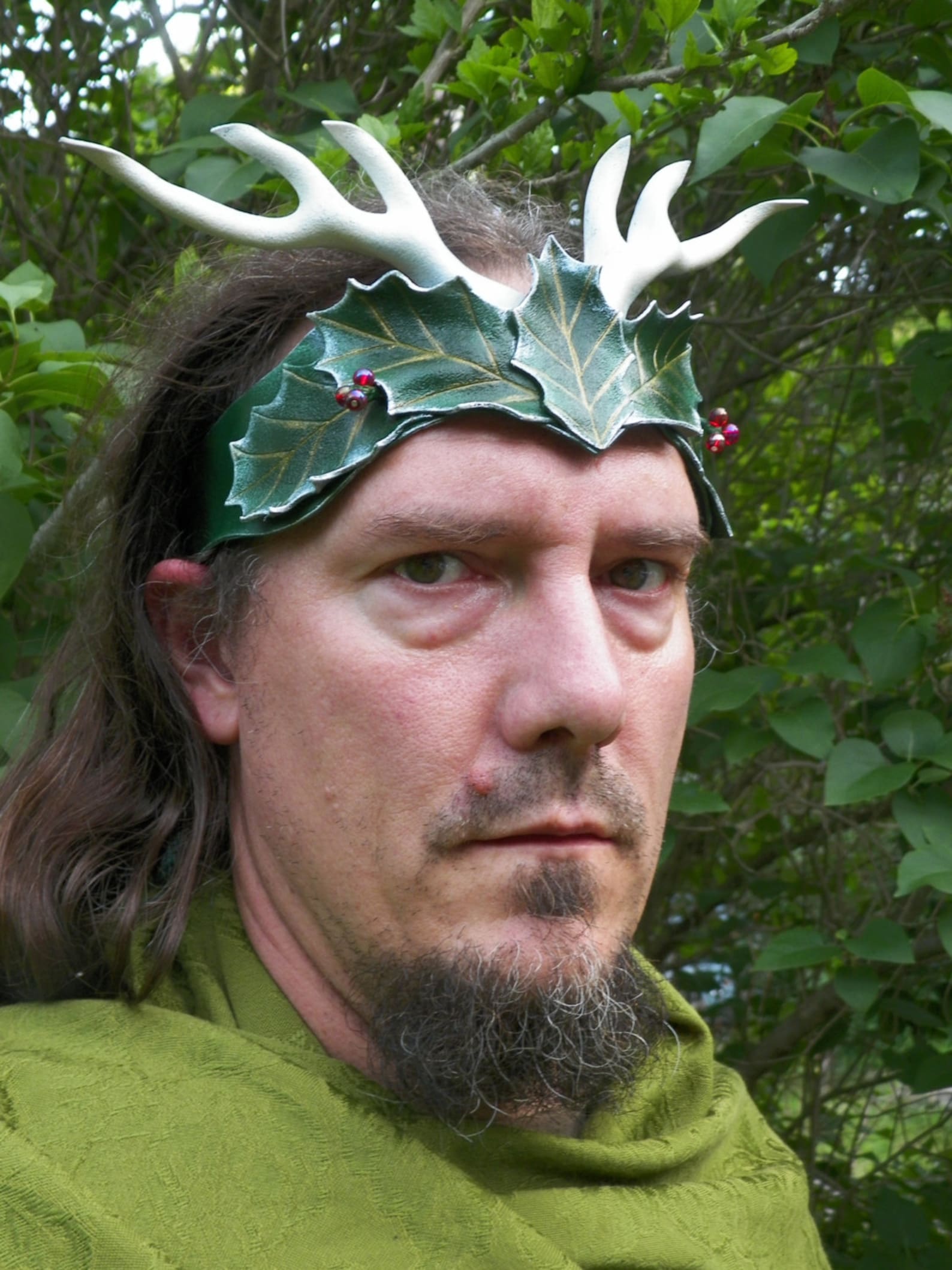 Antlered Holly Crown With Berries - Etsy