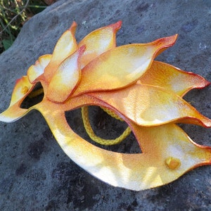 Yellow Lotus Leather Mask - Etsy