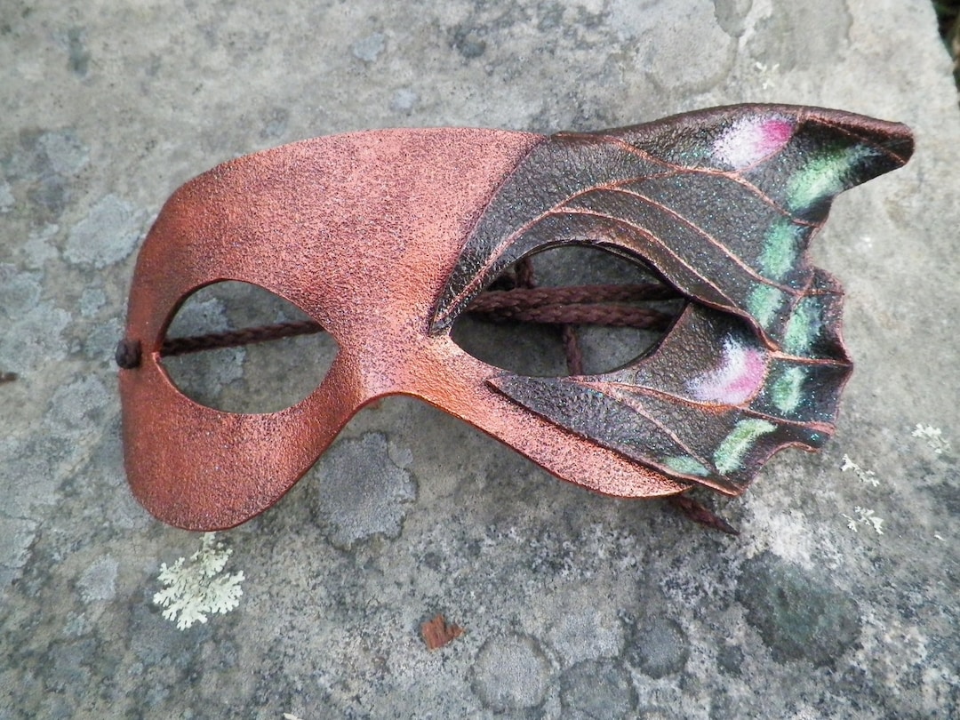 Moth Fairy Leather Mask - Etsy