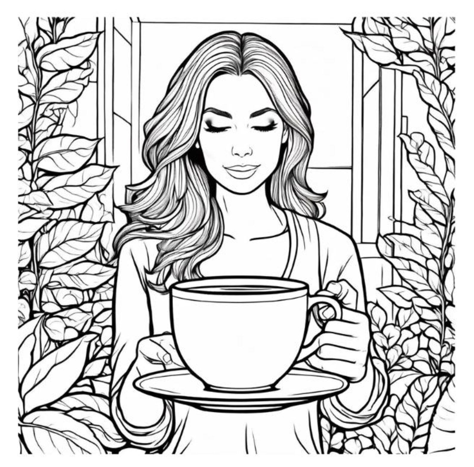 25 Coffee Theme Coloring Sheets for Adults - Instant Digital Download ...