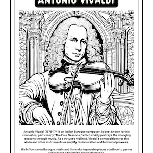 Great Composers in Music History: Coloring Book Celebrating the Lives ...