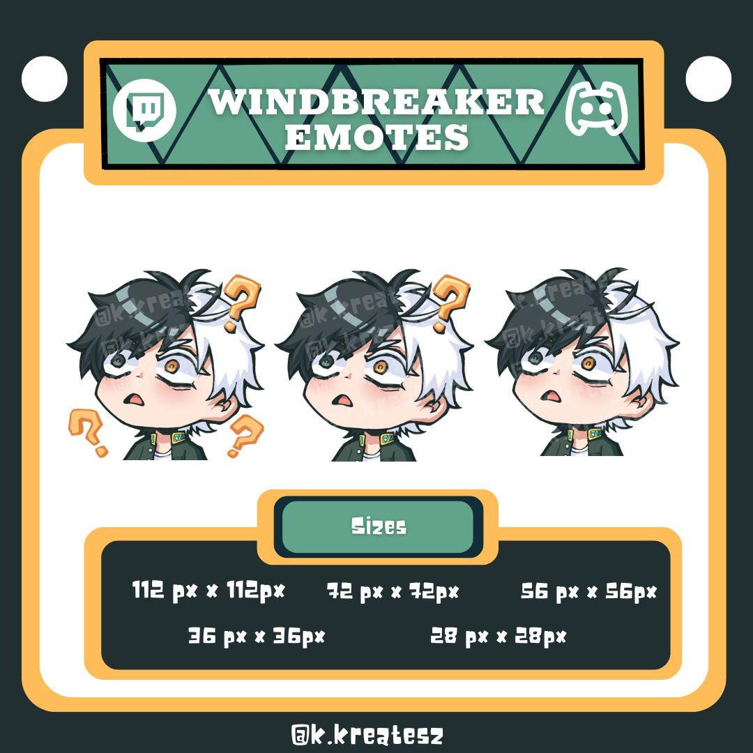 Ready to Use | Cute Windbreaker Emotes | Confused Chibi Sakura Emotes ...