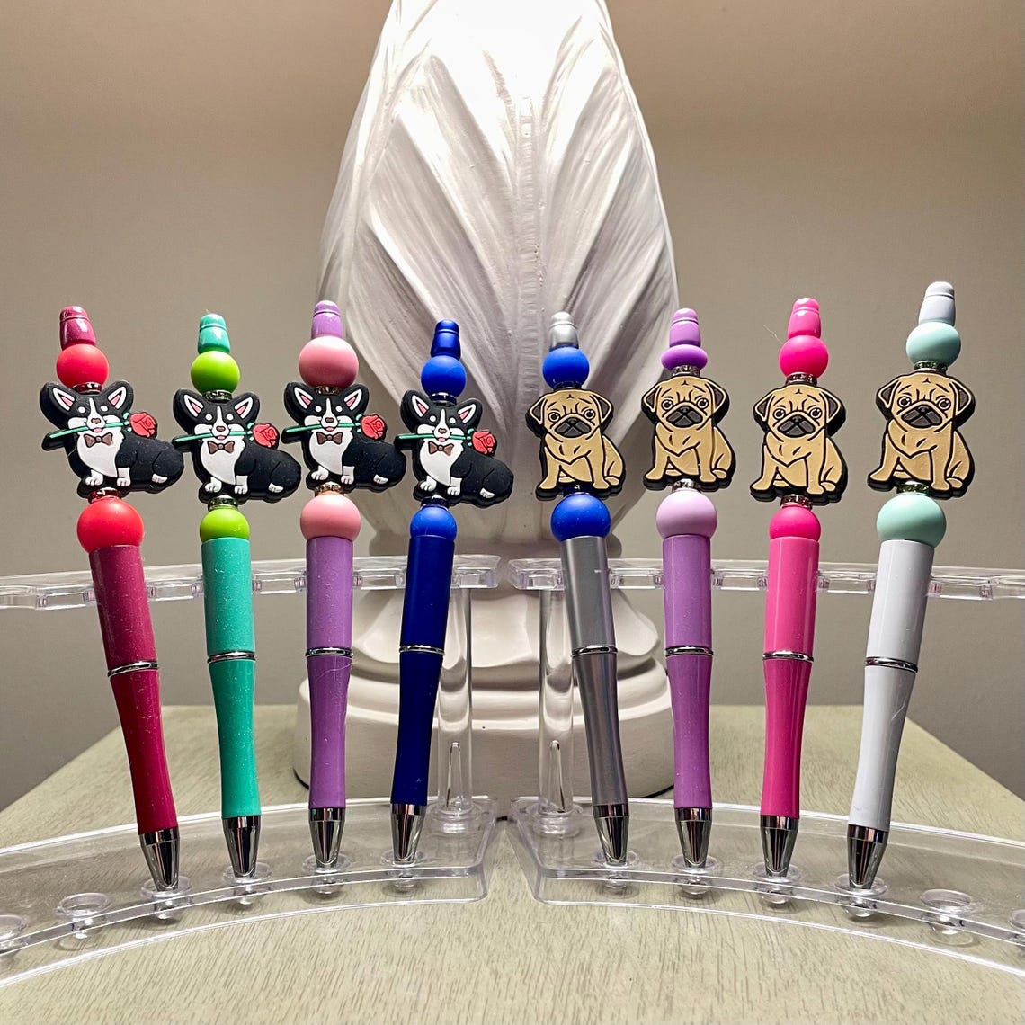 Beaded Dog Pens – Colorful Canine Writing Pens, Extra Refill - Etsy