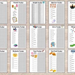 A5 Annual Journal Tracker Bundle | 31 Minimalist Yearly Trackers | 6 ...
