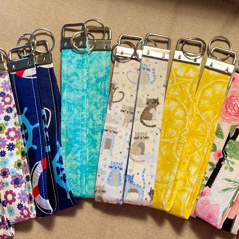 Fabric Keychains - Etsy