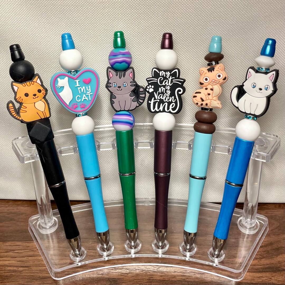 Cat Lover Pens – Fun Cat-themed Black Ink Pen With Silicone Topper ...