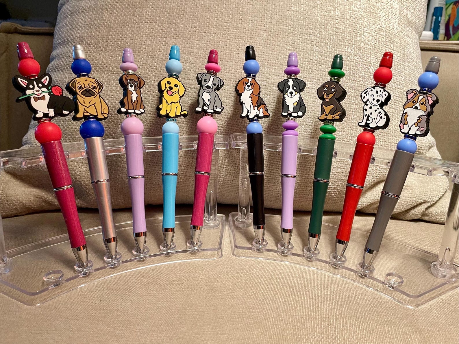 Beaded Dog Pens – Colorful Canine Writing Pens, Extra Refill - Etsy