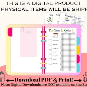 A5 Annual Journal Tracker Bundle | 31 Minimalist Yearly Trackers | 6 ...