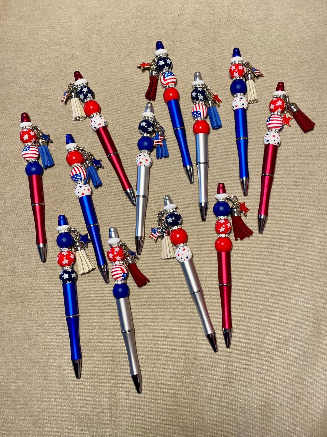 Patriotic Beaded Pens – Show Your American Spirit! - Etsy