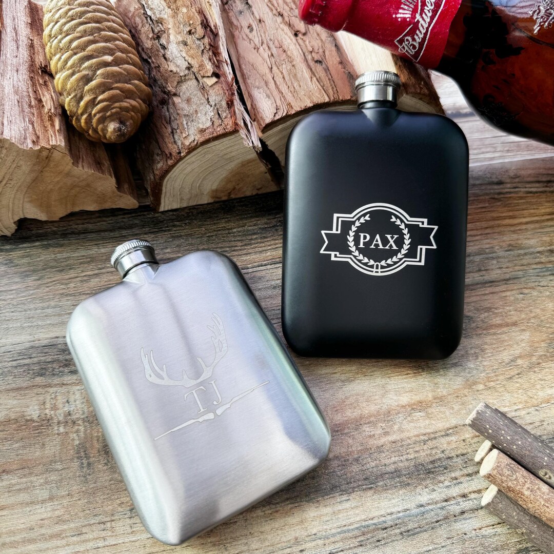 Personalized Groomsman Metal Flask, Wedding Party Flask , Customized ...