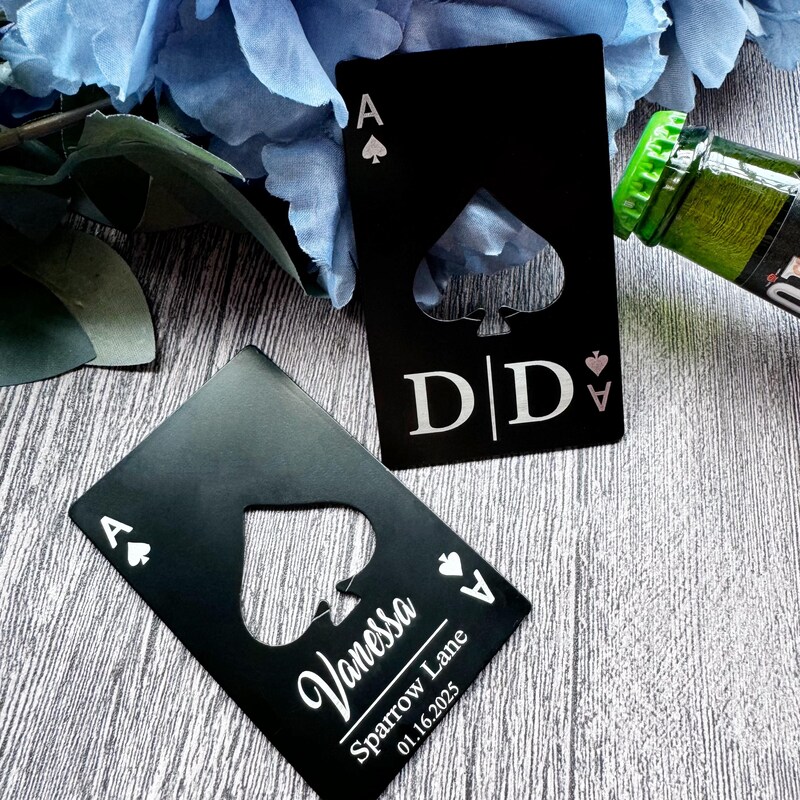 Bottle Opener Poker Card - Etsy