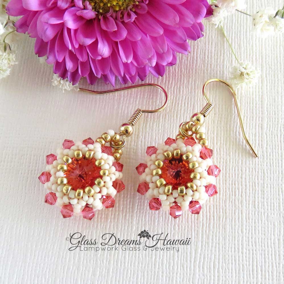 Classic Style Crystal Dangle Earrings, Beaded Swarovski Crystal ...