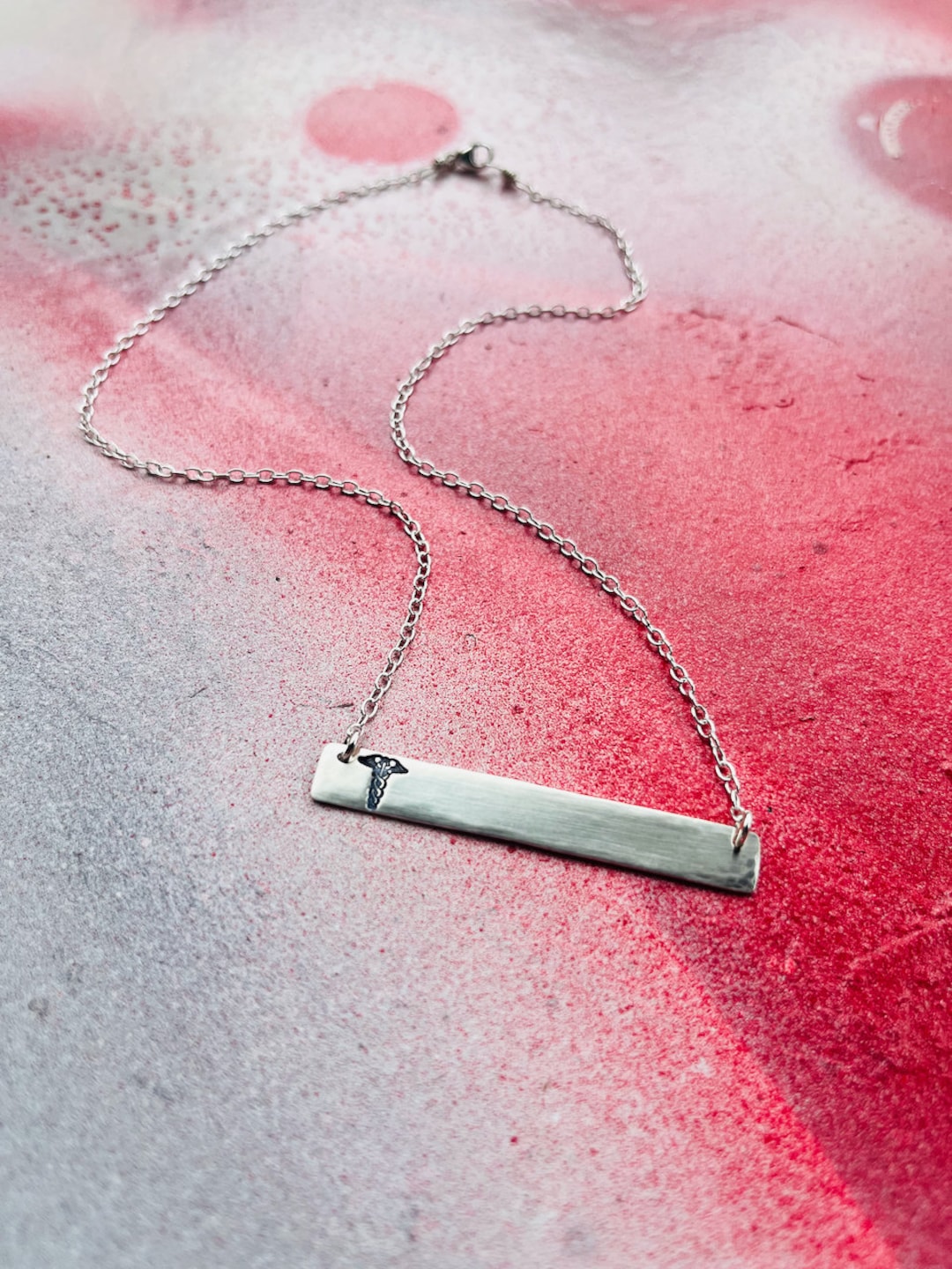 Personalized Medical ID Bar Necklace: Sterling Silver or Gold Filled ...