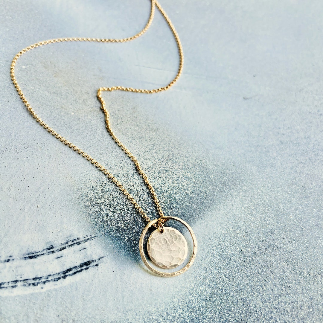 Orbit Necklace, Open and Closed Circle Necklace - Etsy