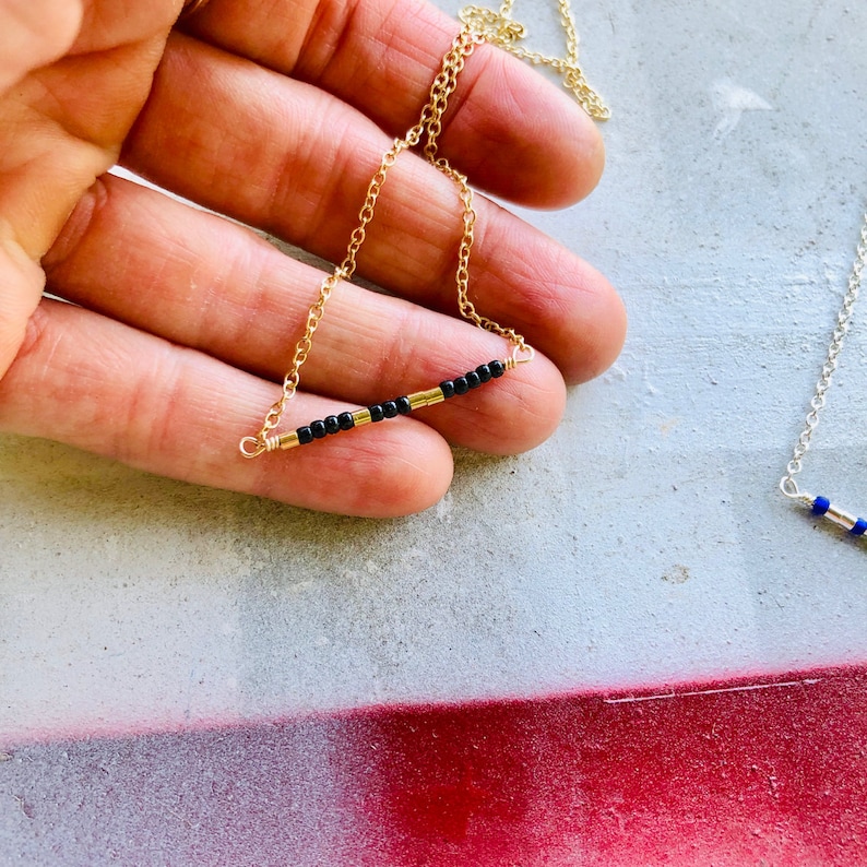 Morse Code Necklace Custom Morse Code Necklace Gift for Her | Etsy