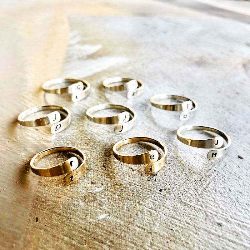 Initial Ring - Etsy