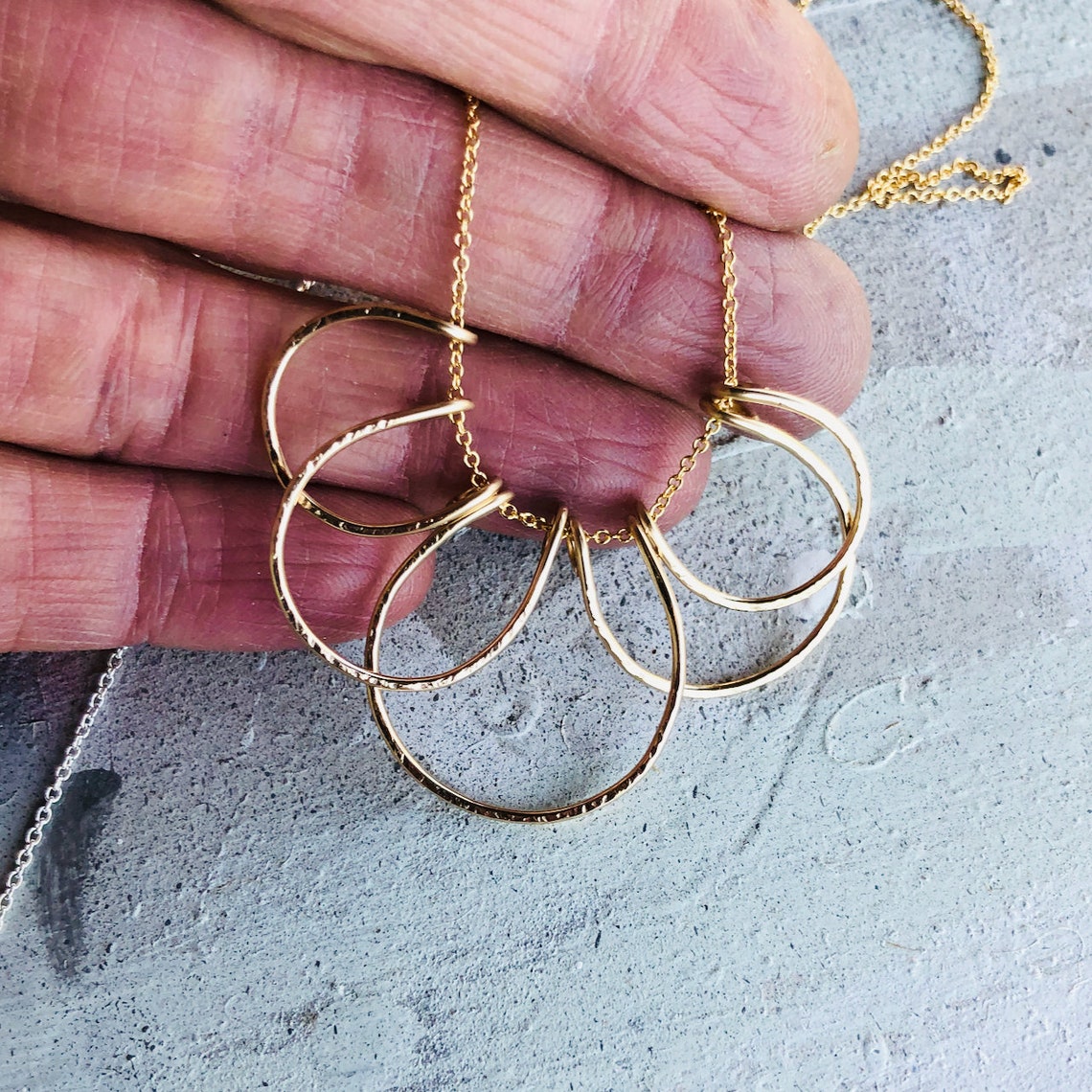 Multi Loop Necklace Loop Necklace Lotus Flower Necklace - Etsy