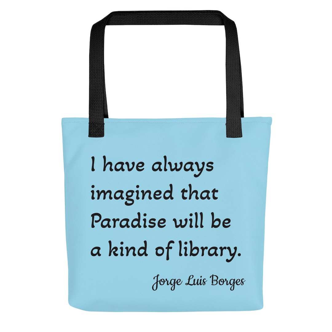 Paradise as a Library Tote Bag, Library, Tote Bag, Librarian, Teacher ...