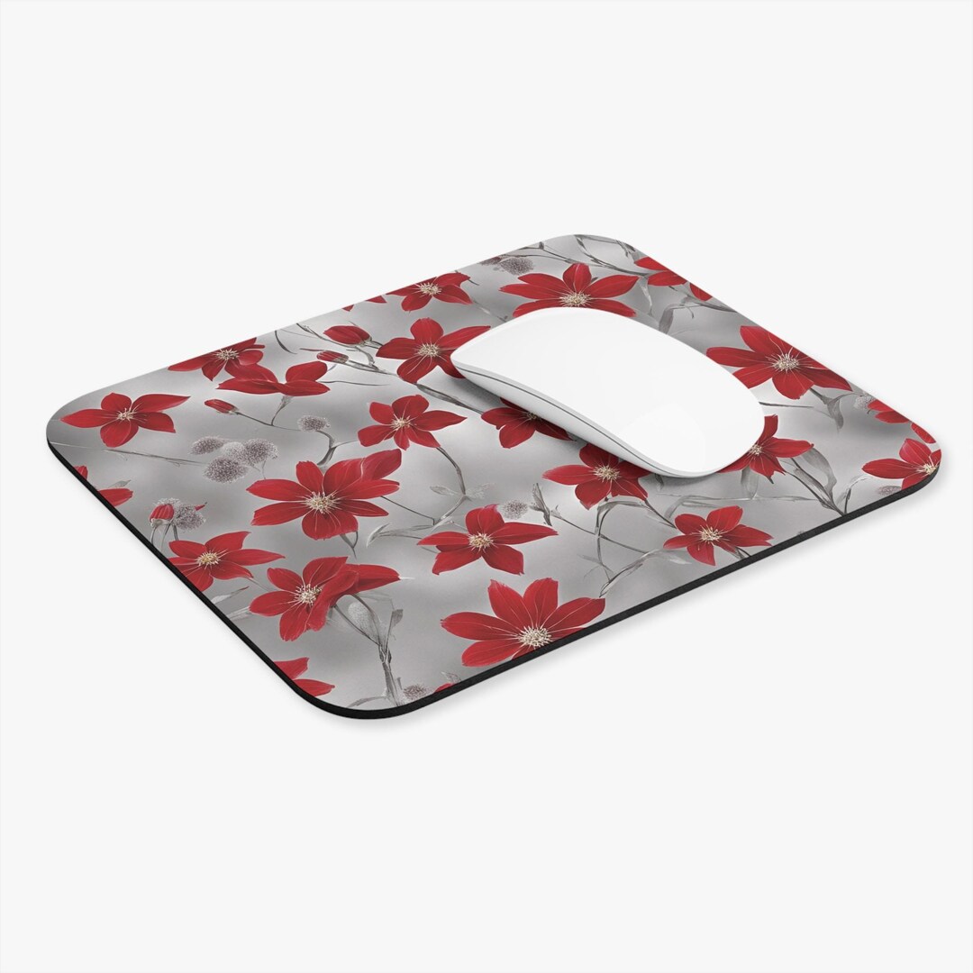 Mouse Pad rectangle, Flowers Mouse Pad, Silver Mouse Pad, Red Mouse Pad ...