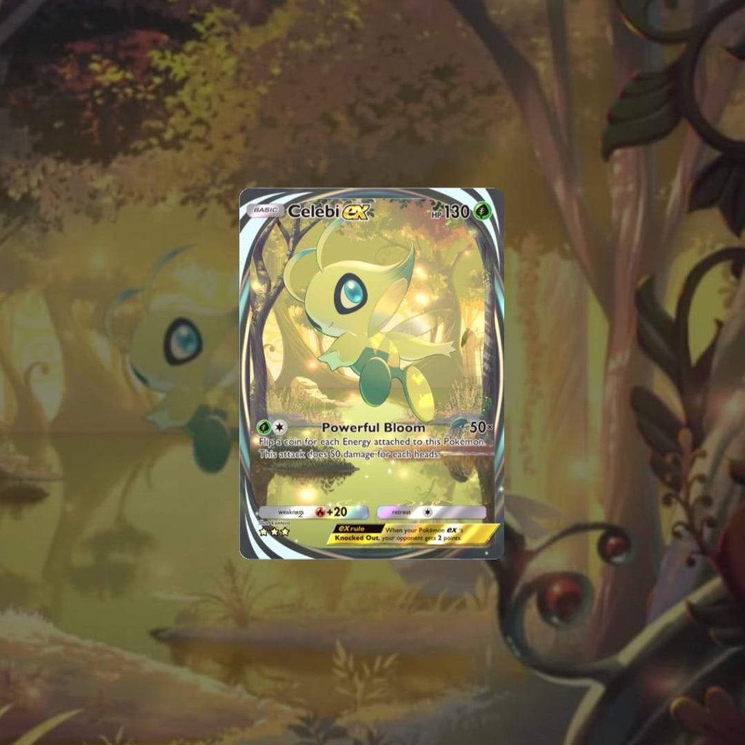 Custom Celebi Ex Card - Regular & Shiny Variants | Physical Pokémon TCG ...