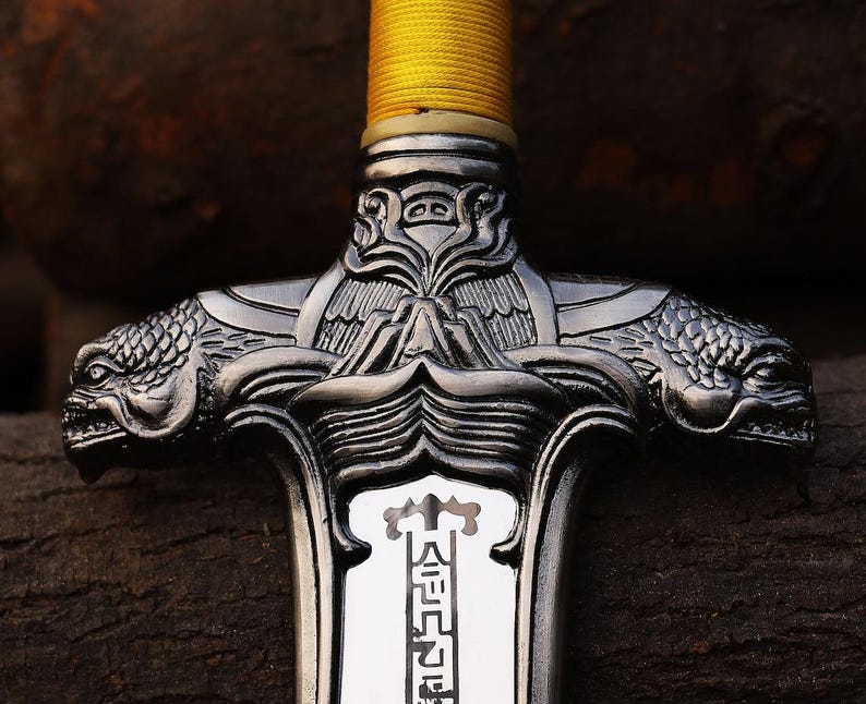 Handmade Conan Sword Replica Engraved Steel Blade, Functional Movie ...