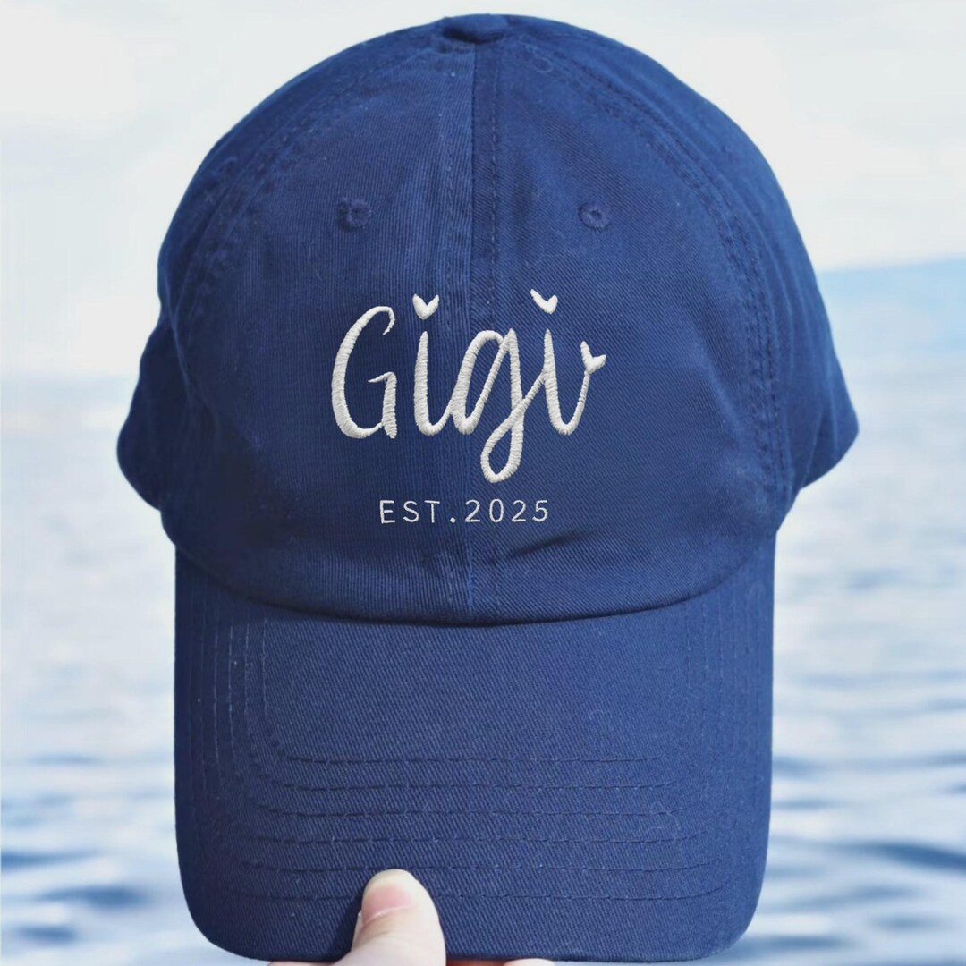 Personalized Gigi Embroidered Hat, Custom Mom Dad Hat With Est Year ...