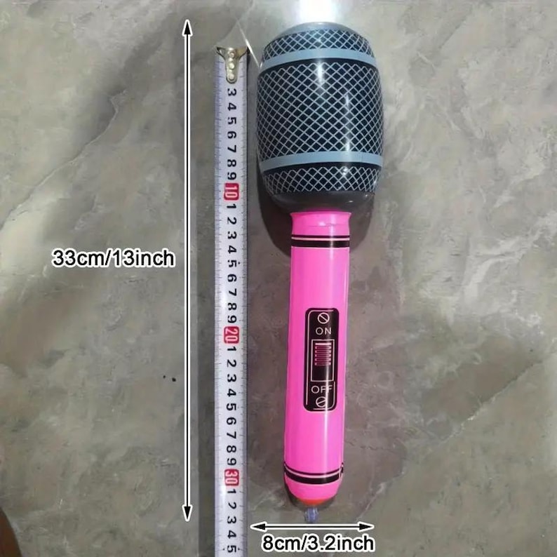 Inflatable Microphone Fun Musical Party Decoration Prop and Novelty Toy ...
