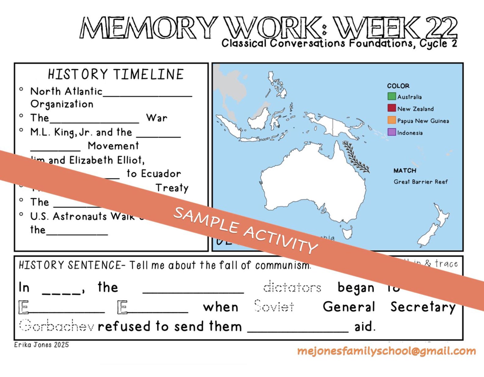 CC Cycle 2 Memory Work Worksheets | Classical Conversations Foundations ...