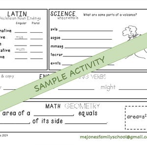 CC Cycle 1 Memory Work Worksheets | Classical Conversations Foundations ...