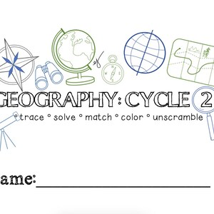 CC Cycle 2 GEOGRAPHY Worksheets | Classical Conversations Foundations ...