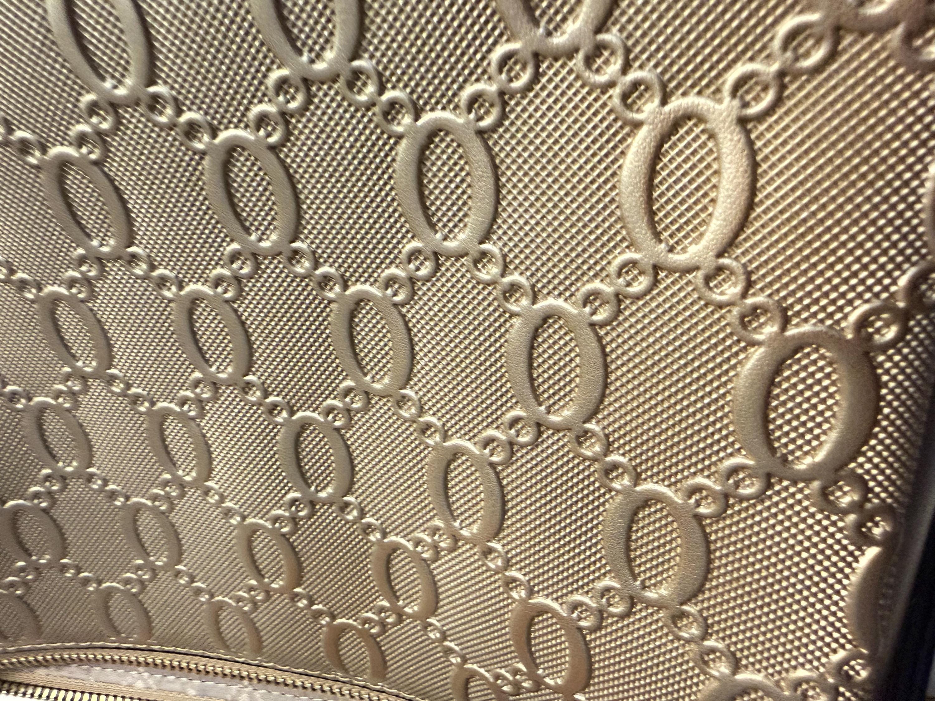 Embossed Gold Leather Crossbody Bag, Chain Strap - Etsy
